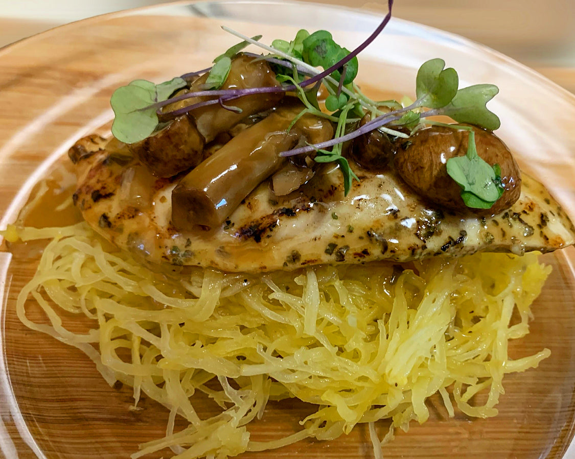 Chicken Marsala w/ Baked Garlic Spaghetti Squash – The Burner